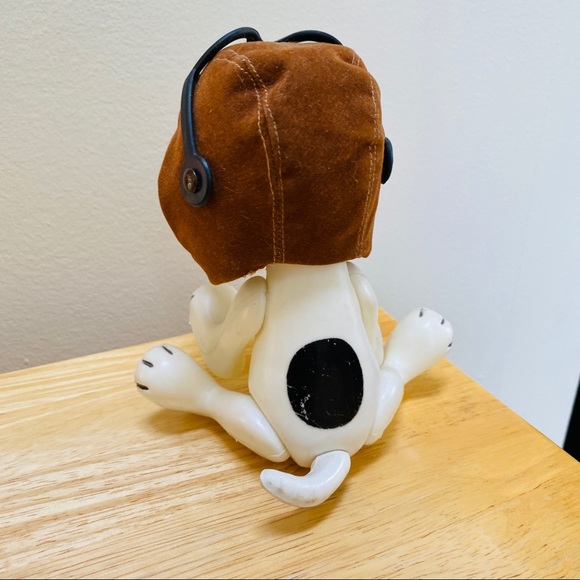 Peanuts | Accents | Vintage Posable Snoopy Red Baron Dog Aviator 966 ...